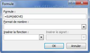 Calcul dans un tableau Word – OfficePourTous