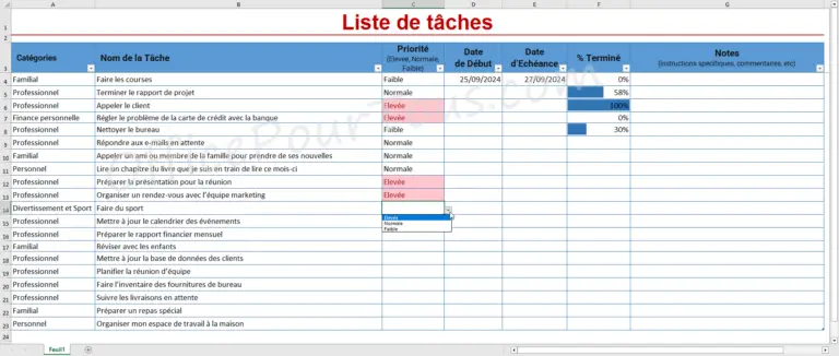 Modèles Excel de Gestion et Suivi de Projets – OfficePourTous
