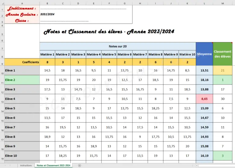 Modèles Excel – OfficePourTous