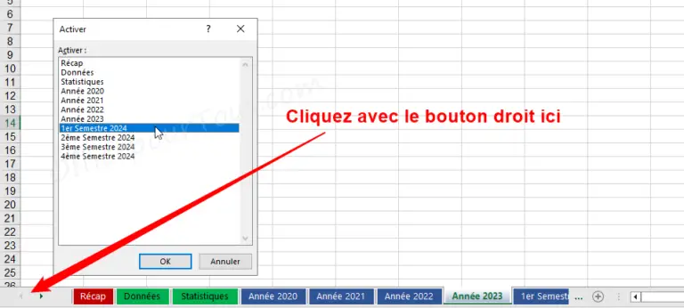 Naviguer rapidement entre les feuilles d’un classeur Excel – OfficePourTous